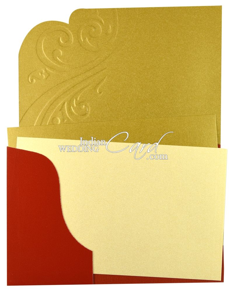 IWPC244, Gold Color, Shimmery Finish Paper, Hindu Cards.