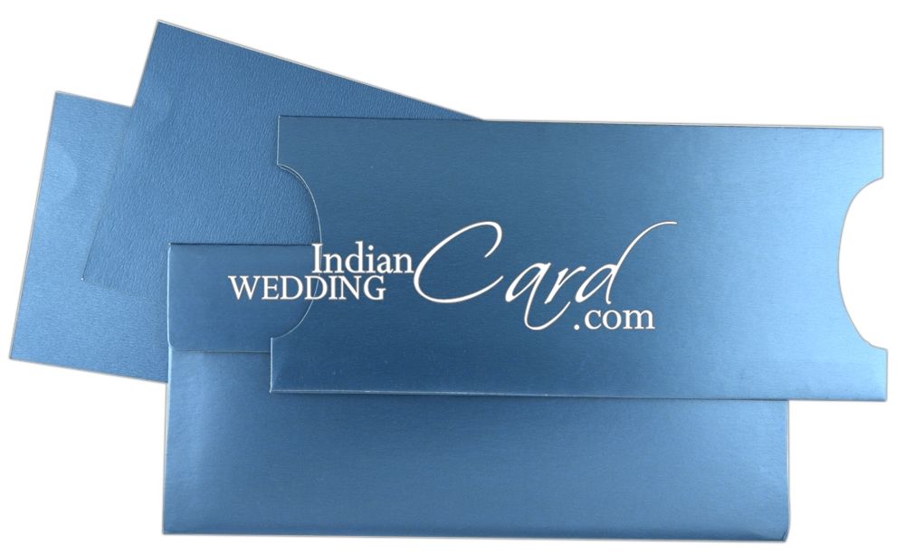 IWPY243, Blue Color, Shimmery Finish Paper, Single Sheet Cards.