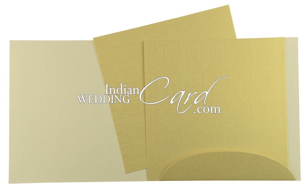 IWRE14, Gold Color, Shimmery Finish Paper, Designer Multifaith Invitations.