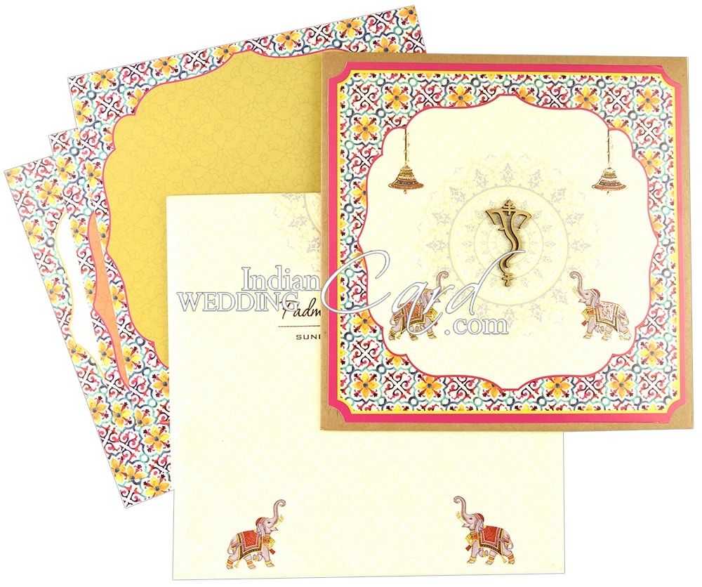 IWRE533, Multicolor card Color, Hindu Cards.