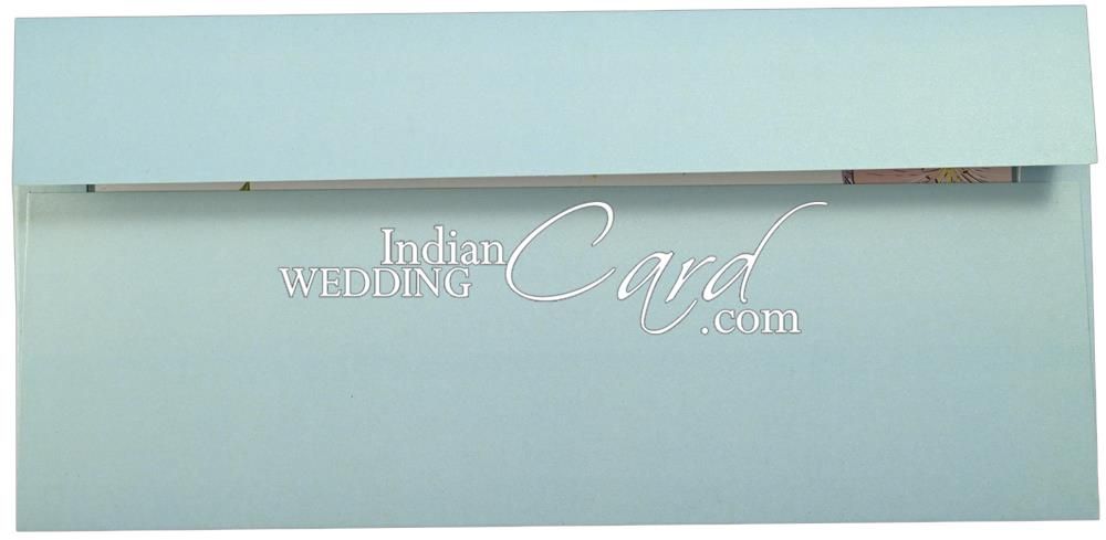 S1234, Blue Color, Shimmery Finish Paper, Scroll Invitations, Jewish ...