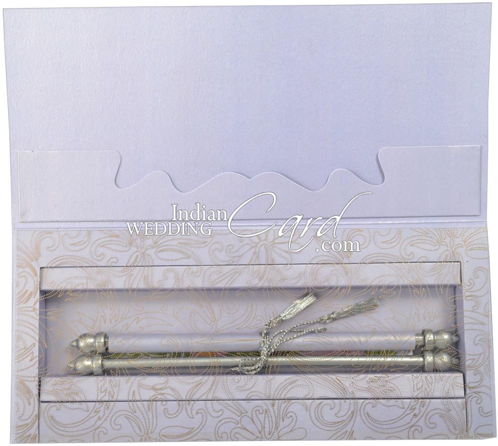 S1236, Blue Color, Shimmery Finish Paper, Scroll Invitations, Jewish ...