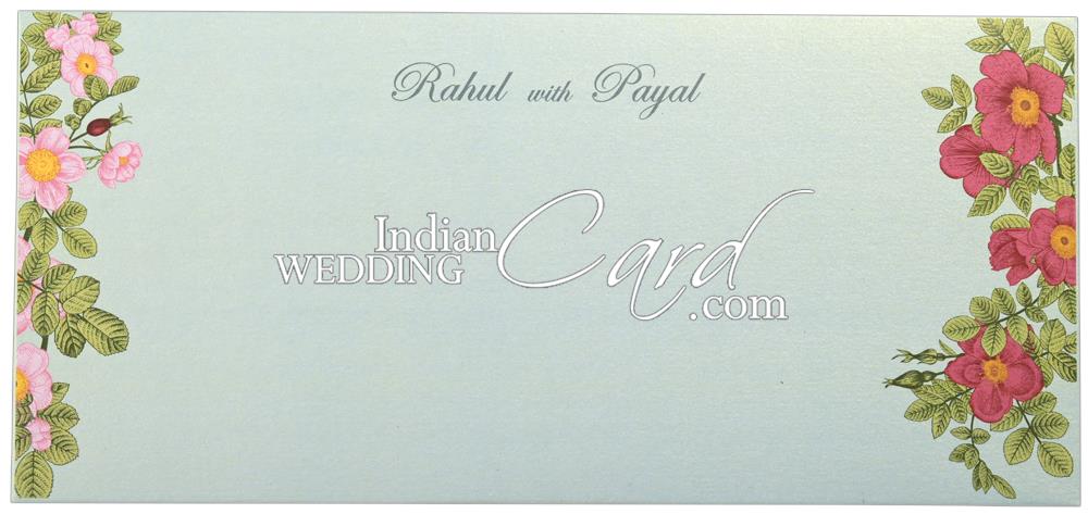 S1238, Blue Color, Shimmery Finish Paper, Scroll Invitations, Jewish ...