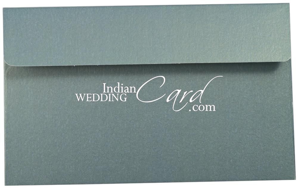 S1253, Green Color, Shimmery Finish Paper, Scroll Invitations, Small ...