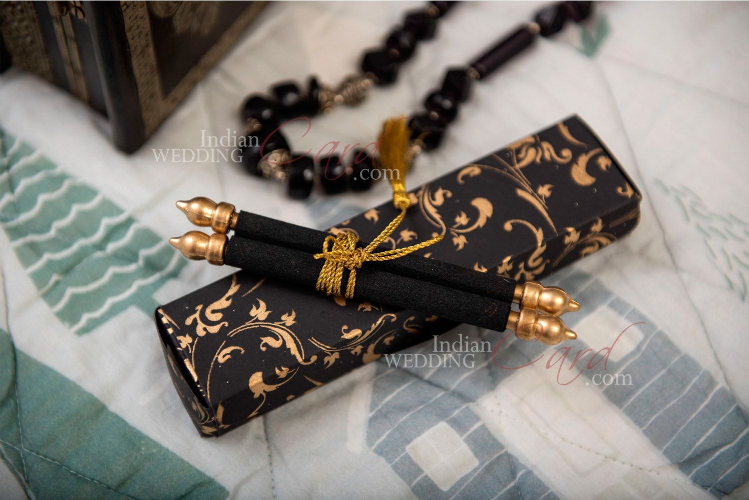 S384, Black Color, Scroll Invitations, Jewish Invitations, Small Size ...