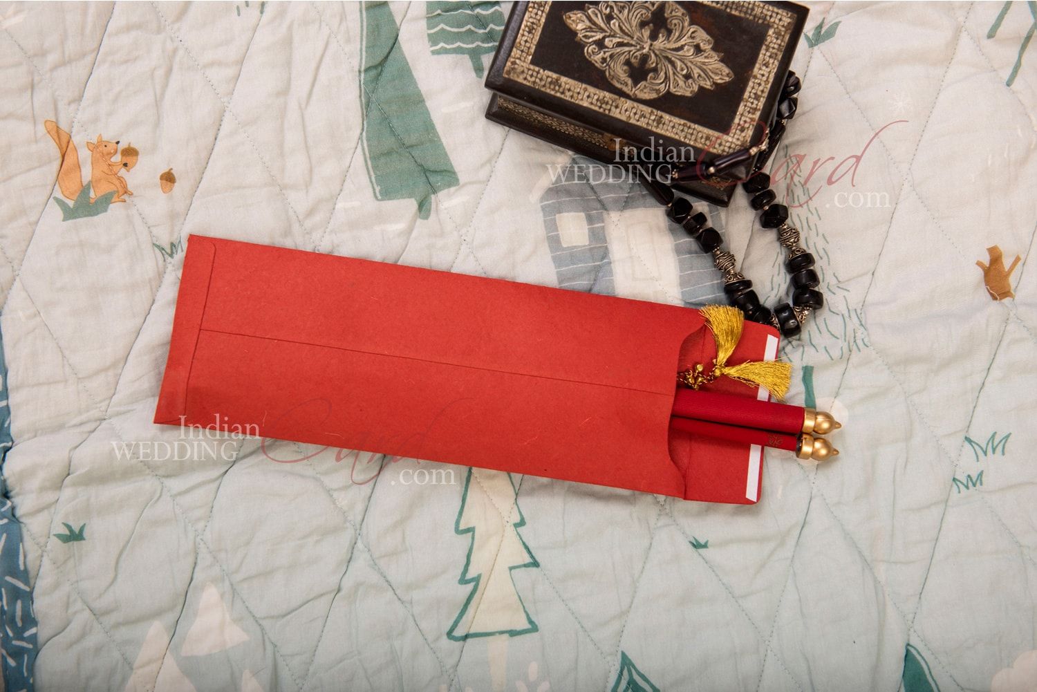 S405, Red Color, Scroll Invitations, Jewish Invitations, Fabric Scrolls.