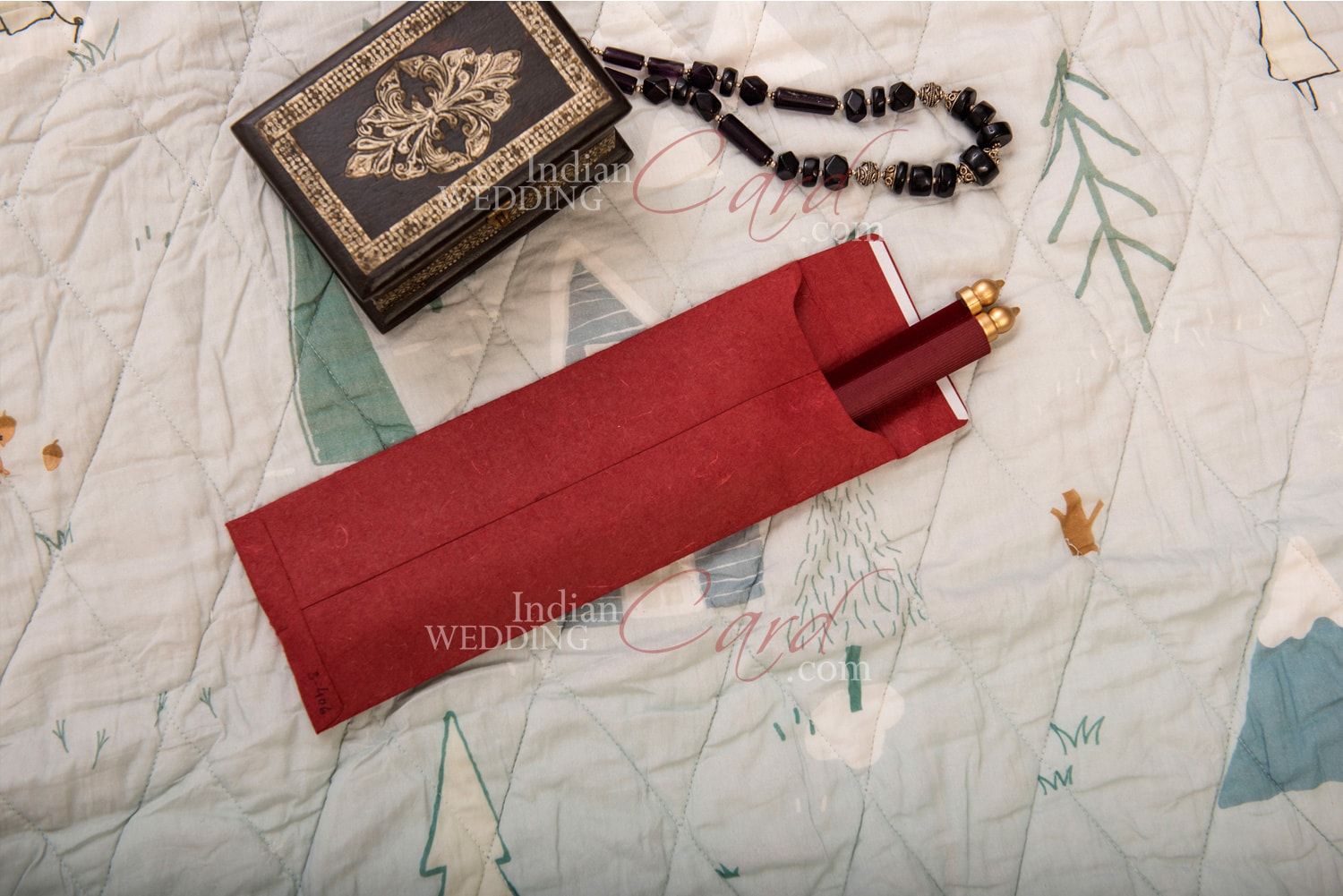 S406, Red Color, Scroll Invitations, Jewish Invitations, Fabric Scrolls.