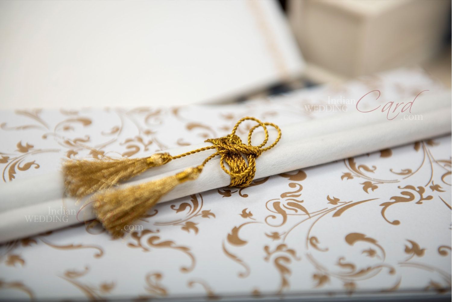 S876, White Color, Shimmery Finish Paper, Scroll Invitations, Jewish ...