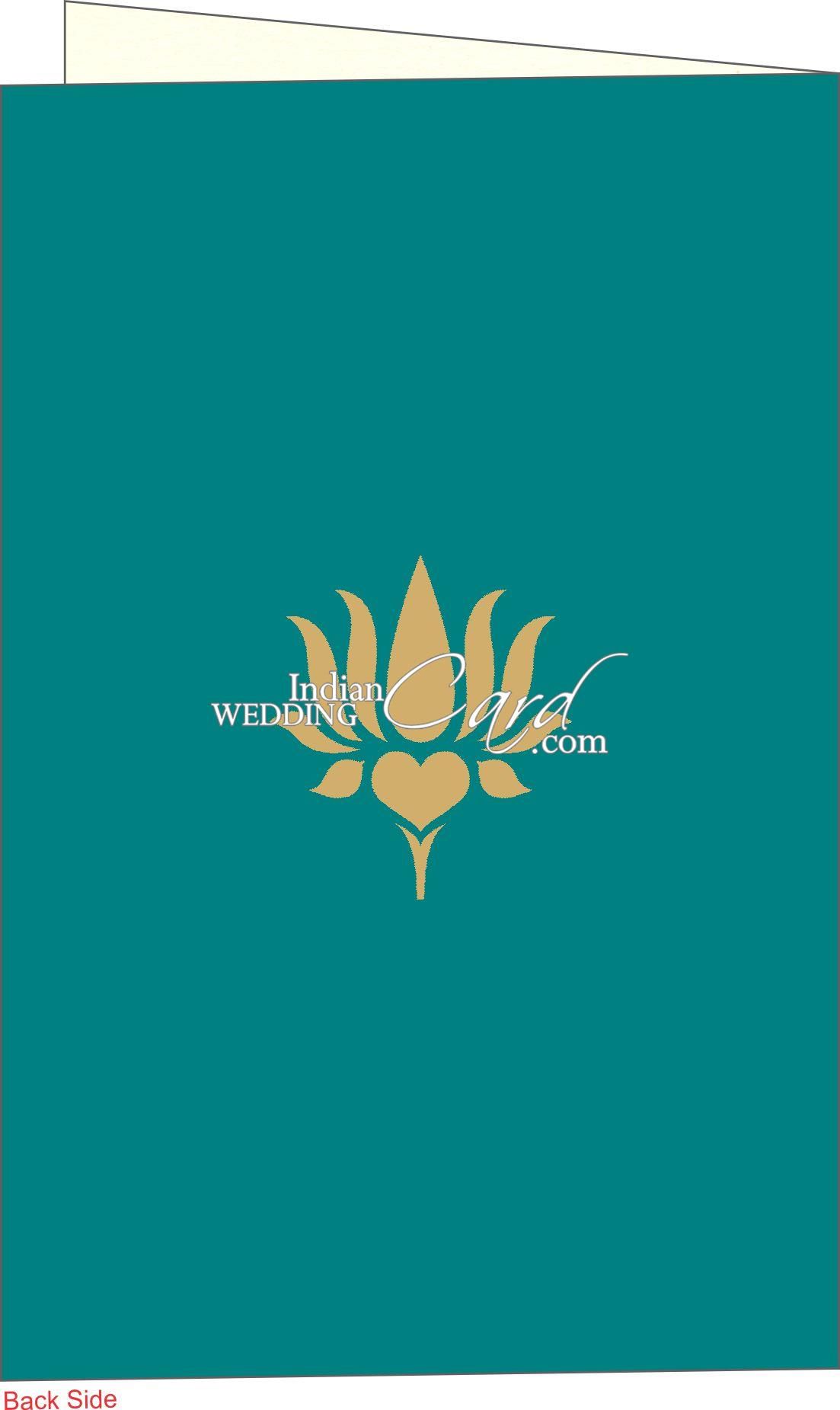 Blue Color, Unique Menu Cards, Indian Wedding Card-Menu8