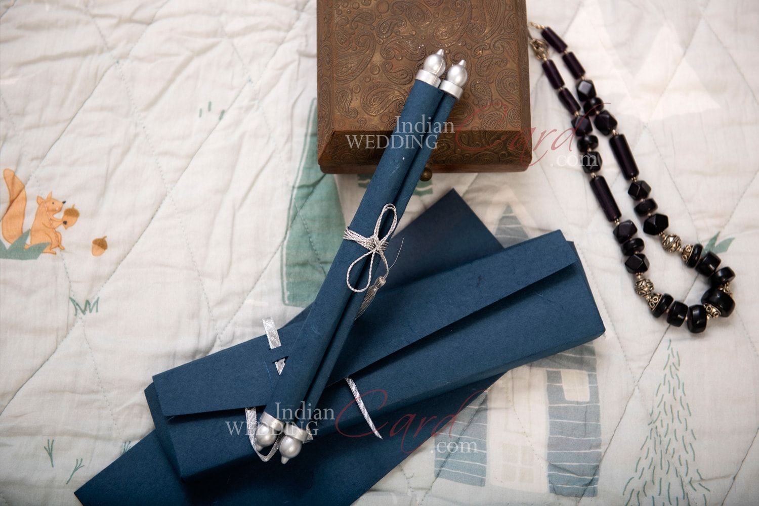 S20, Blue Color, Handmade Paper, Scroll Invitations, Jewish Invitations ...