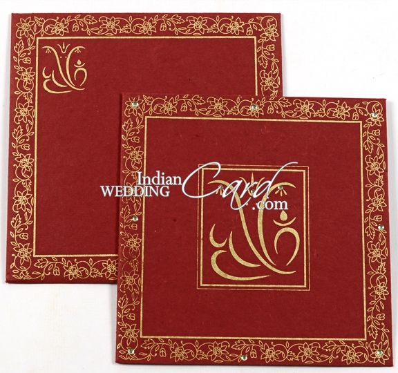 7826, Red Color, Hindu Cards.
