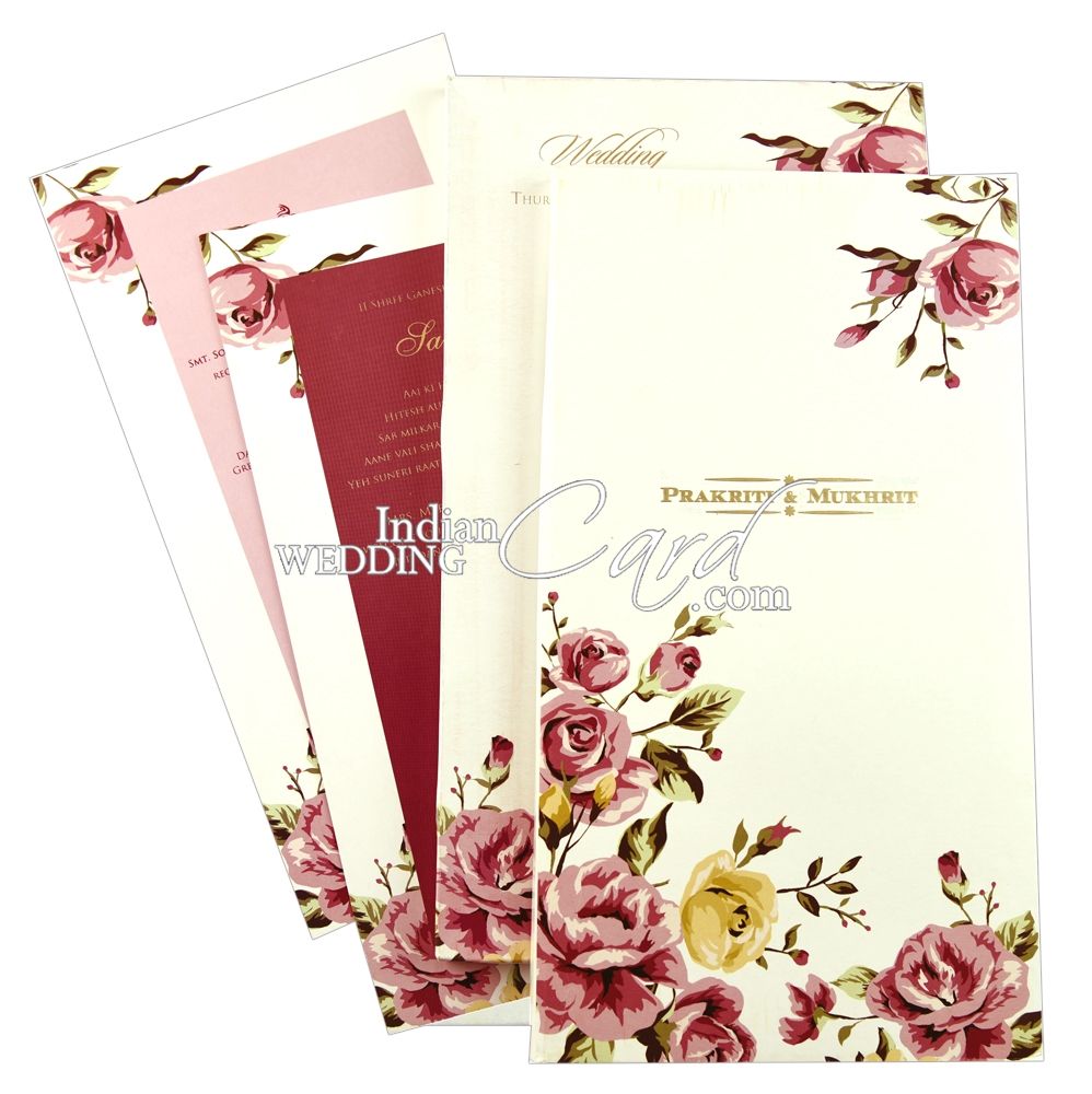 IWMD34, White Color, Multicolor Offset Cards.