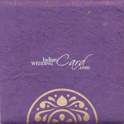 D-2363, Purple Color, Handmade Paper, Odd Shape Cards, Small Size Cards ...