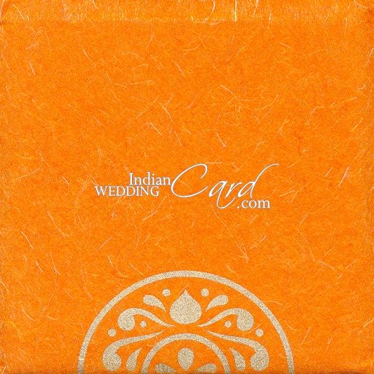 D-2370, Orange Color, Handmade Paper, Odd Shape Cards, Small Size Cards ...