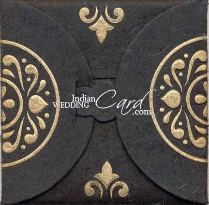 D-2380, Black Color, Handmade Paper, Odd Shape Cards, Small Size Cards ...