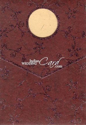 D-4573, Maroon Color, Handmade Paper, Small Size Cards, Designer ...