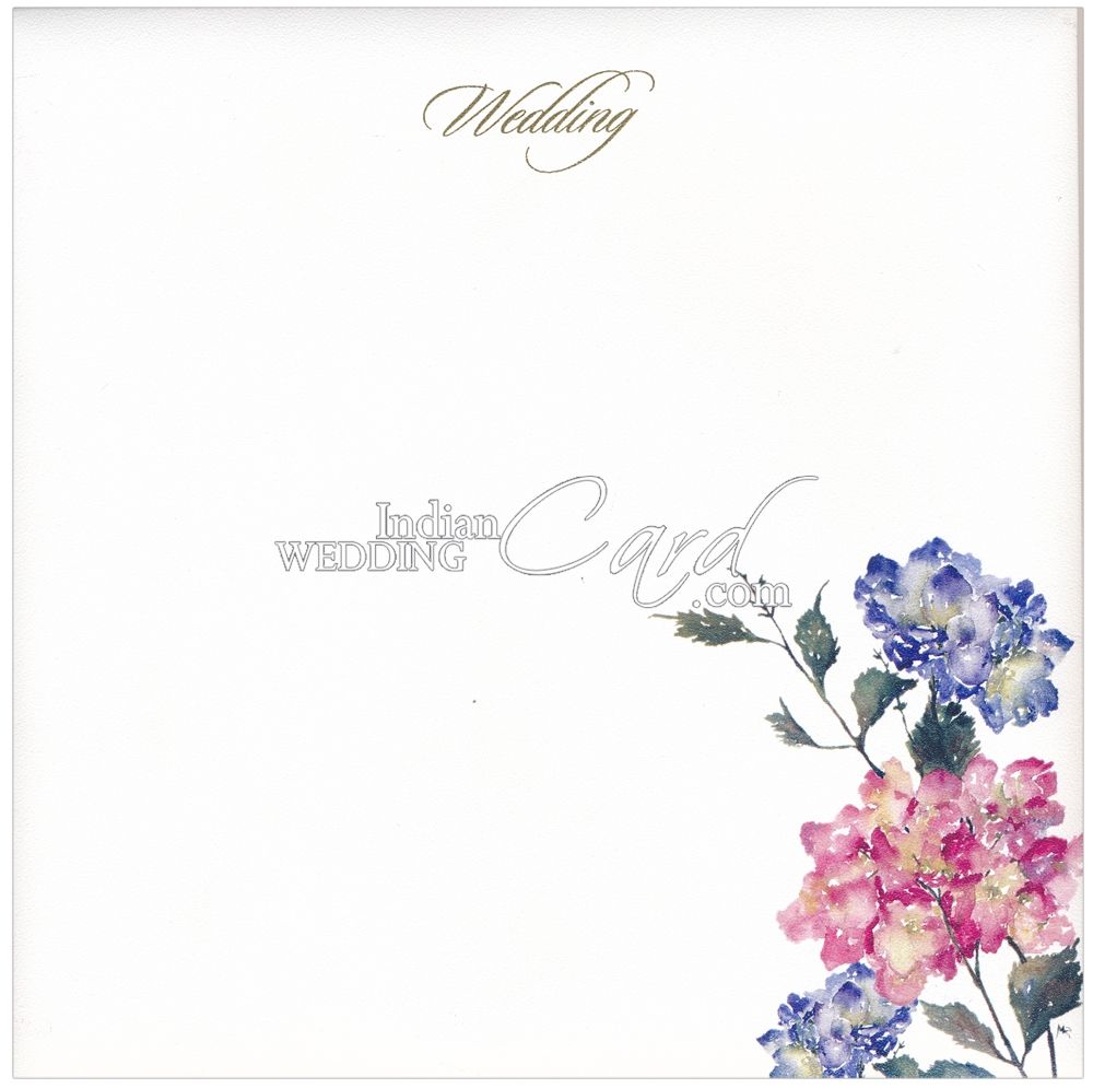 D-6850, White Color, Shimmery Finish Paper, Multicolor Offset Cards ...