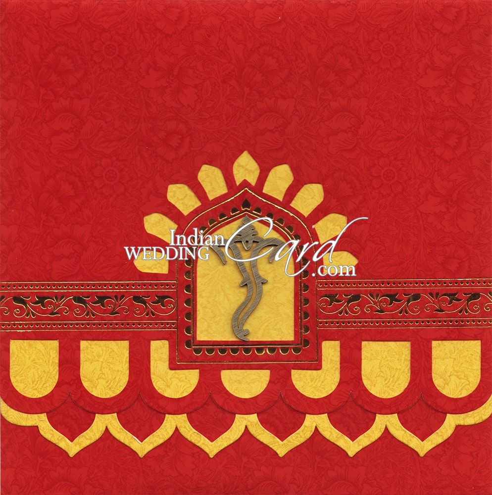 D-8883, Red Color, Hindu Cards.