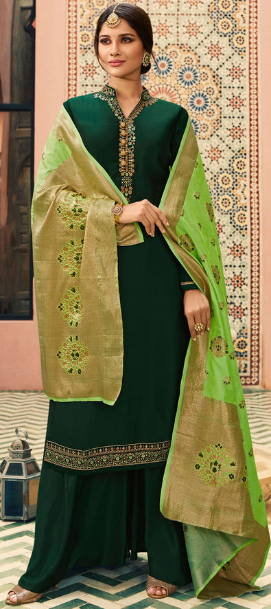 Bollywood Green color Georgette fabric Salwar Kameez : 1567741 Bollywood Green color Georgette fabric Salwar Kameez : 1567741