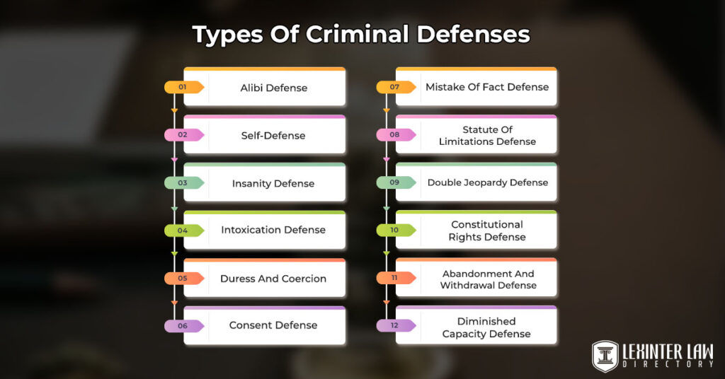 The Different Types Of Criminal Defenses - Lexinter