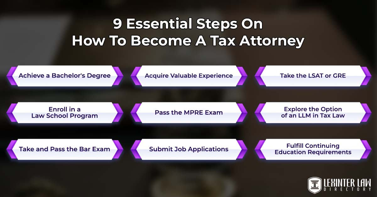 9 Essential Steps On How To Become A Tax Lawyer - Lexinter