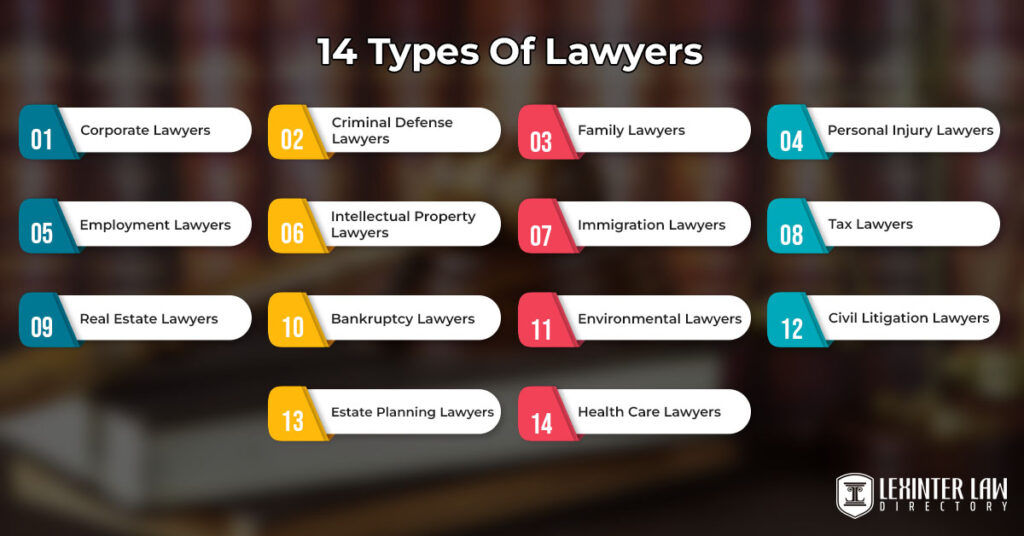 14 Types Of Lawyers: Their Roles & Areas Of Expertise - Lexinter