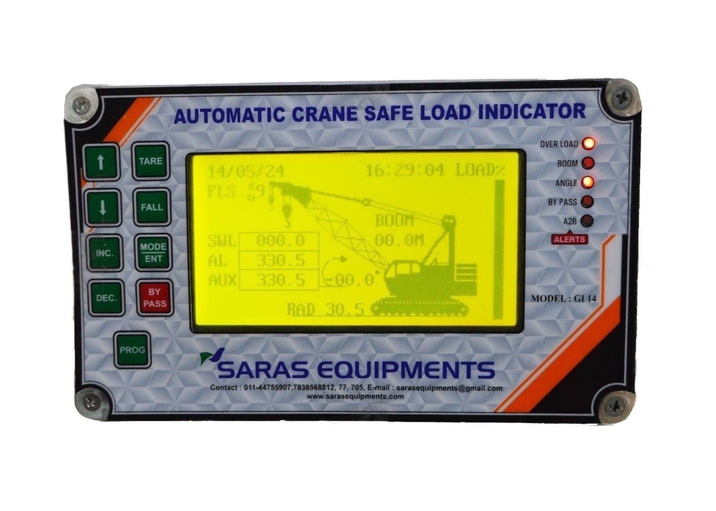 Saras Graphical Crane Safe Load Indicator Tower Crane latest ...