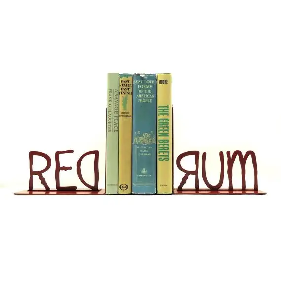 Redrum Bookends by KnobCreekMetalArts - Literary Quicksand