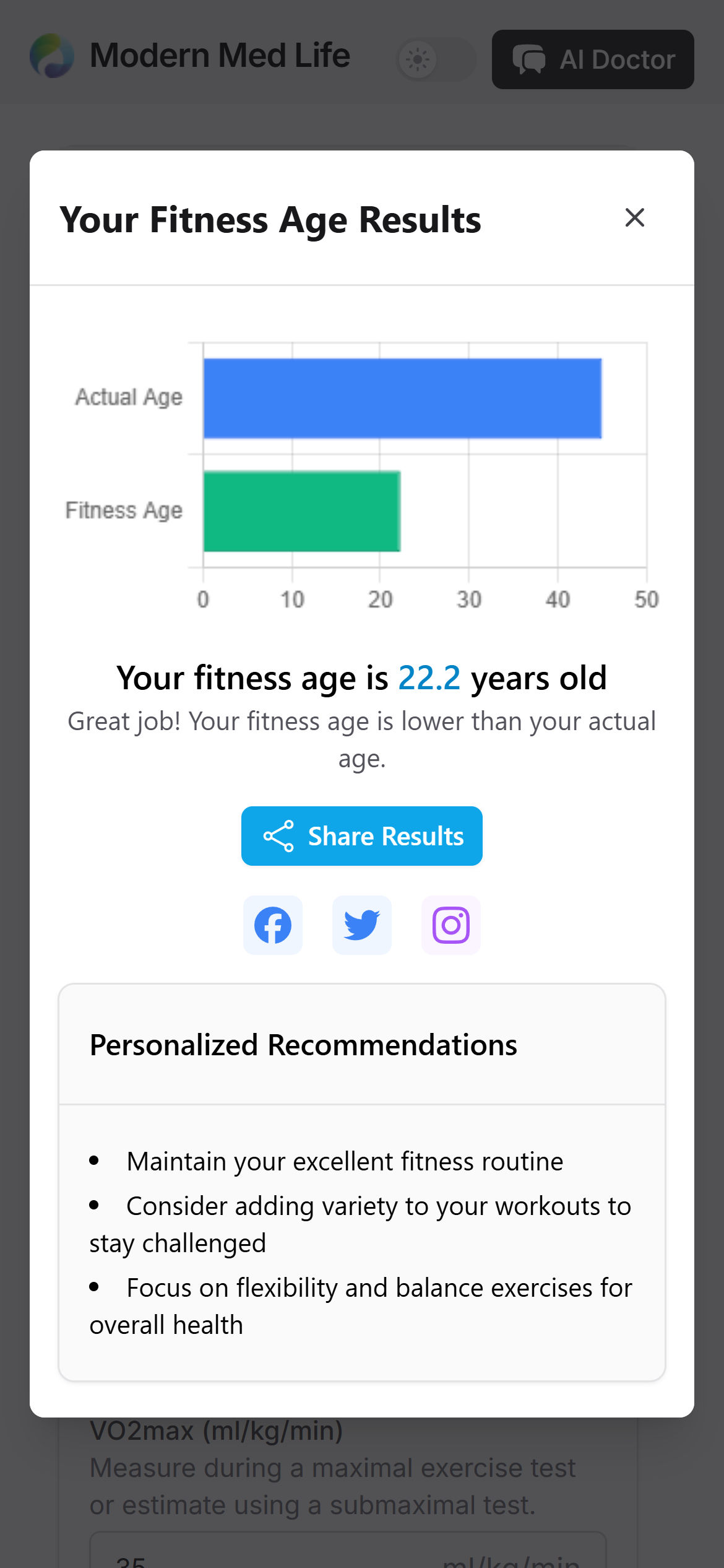 Get Your Body's True Age with 94% Accuracy Using This Fitness Age ...