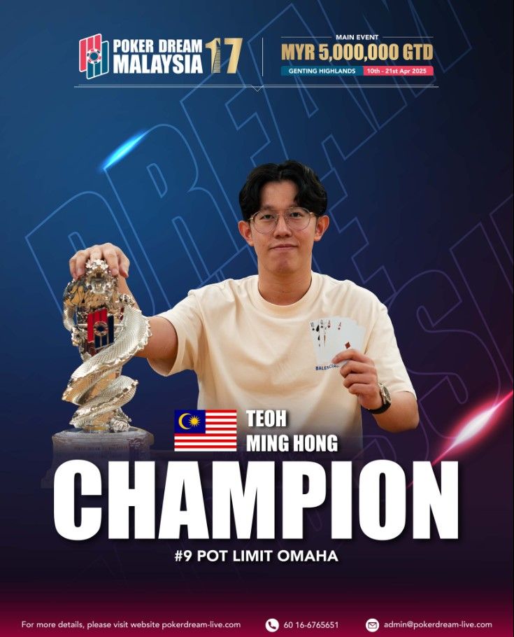 Teoh Ming Hong Poker Profile: Net Worth, Earnings & Stats (2026)