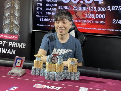 WPT Prime Taiwan: Hon Cheong “Ivan” Lee ships Super High Roller; Im ...