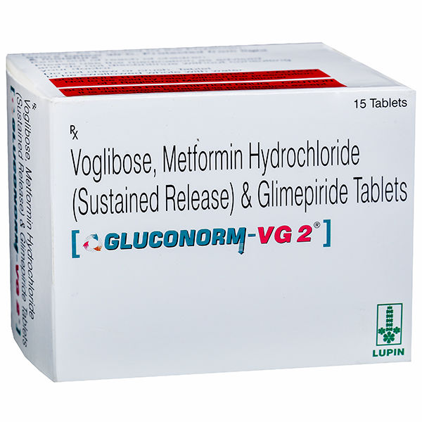 Buy Gluconorm VG 2 mg Tablet (15 Tab) Online: Price, Uses, and Side ...