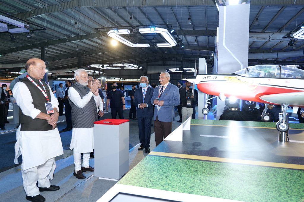 Prime Minister Narendra Modi unveils indigenous trainer aircraft HTT-40 ...