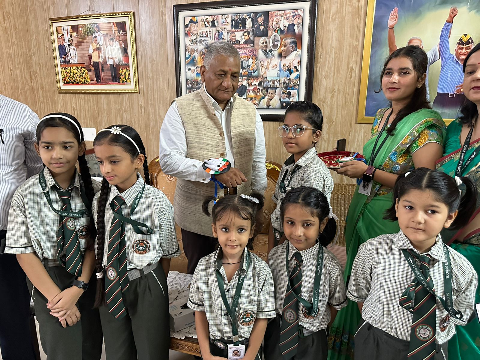 Gen V.K. Singh Celebrates Raksha Bandhan with Daughters at Global New ...