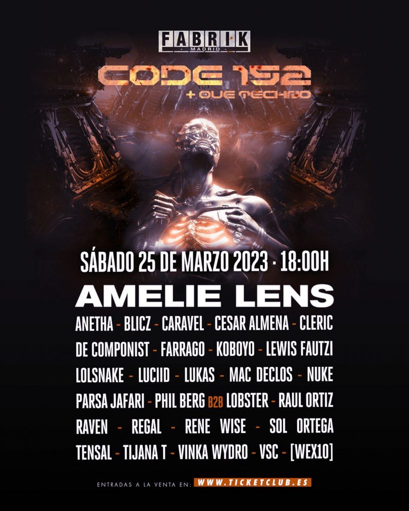 Fabrik anuncia su CODE 152 con Amelie Lens como cabeza de cartel