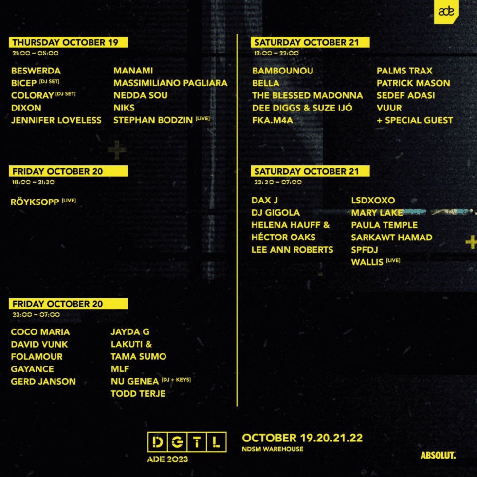 Amsterdam Dance Event 2023 | Blackworks x Verknipt, DGTL...