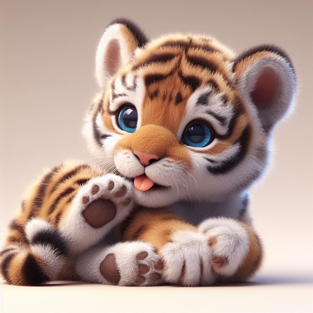 Sher Khan is a cute tiger.