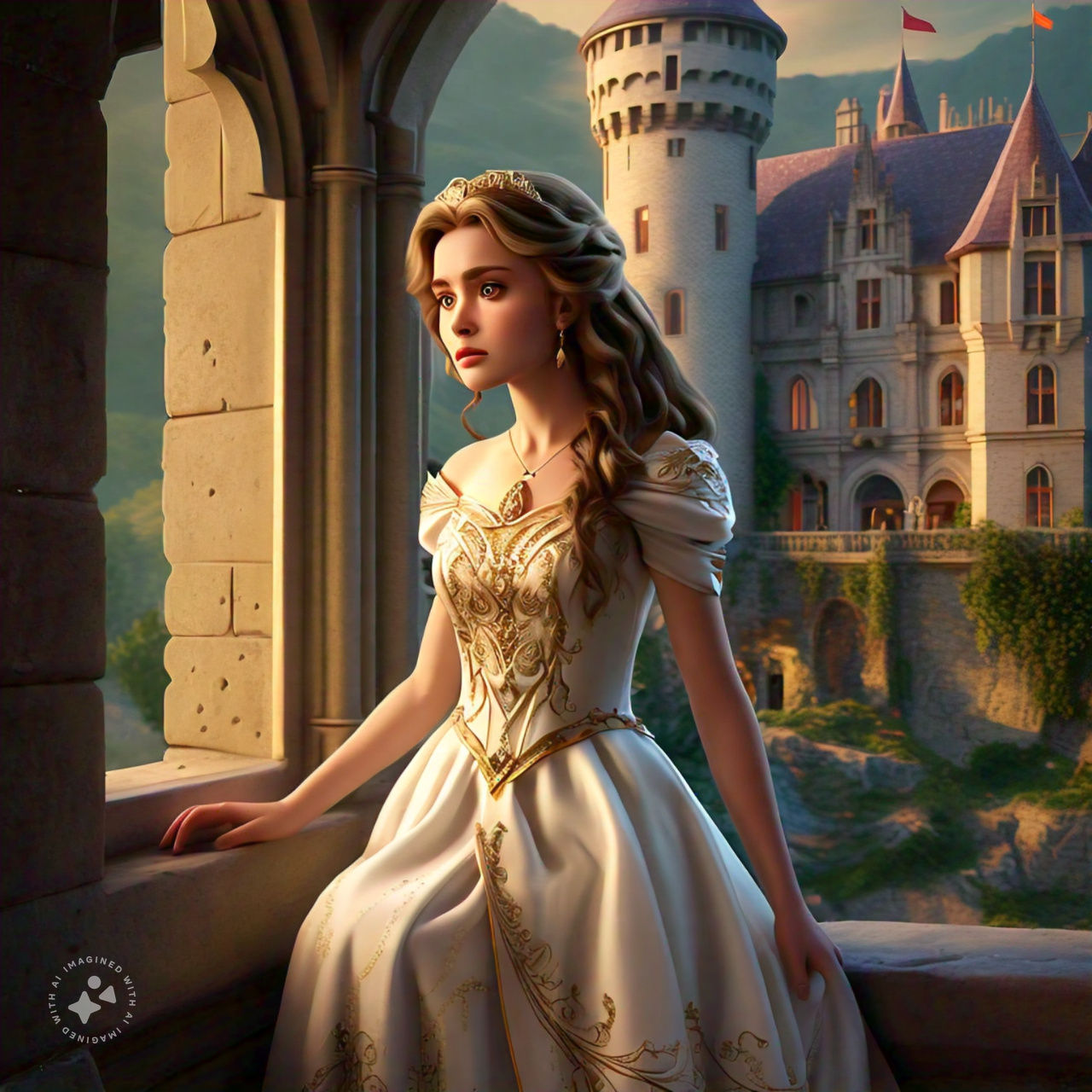 In a faraway kingdom, Princess lily lived in a tall, shimmering castle.