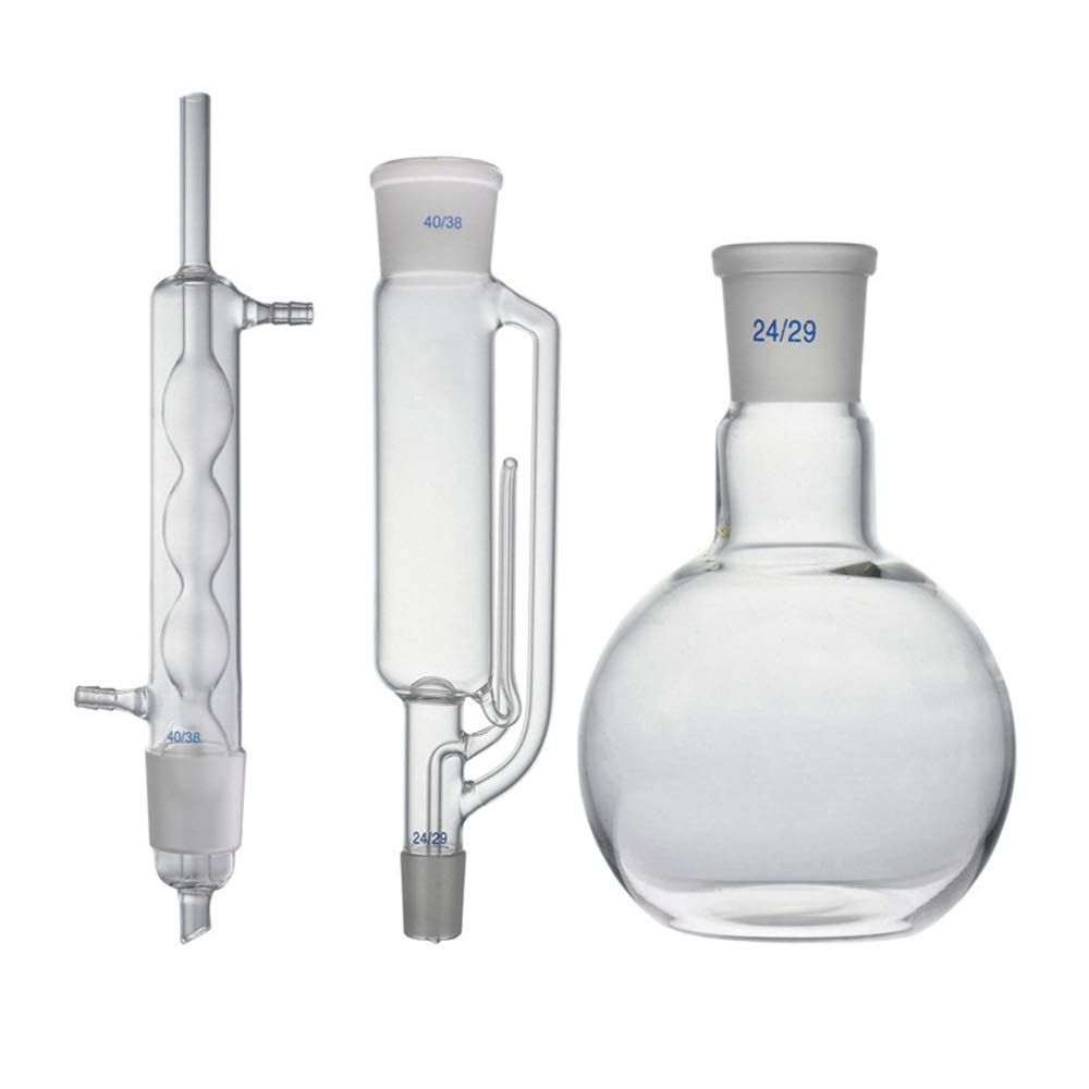 MXBAOHENG Glass Soxhlet Extractor Condenser 40/40 Bottom Joi