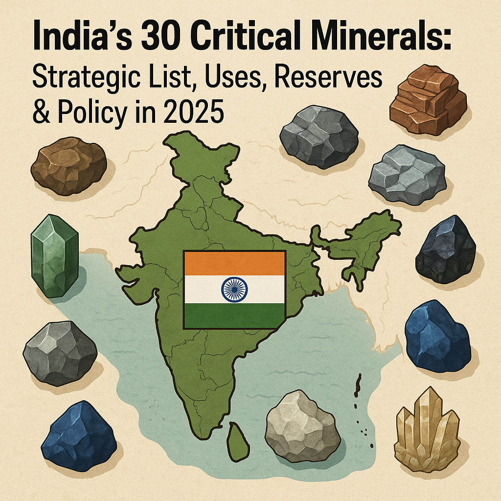 Critical Minerals of India: Complete Guide, Status, Policy (2025)