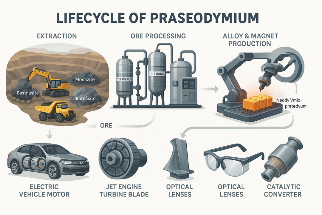 Praseodymium Uses: Essential Guide to Modern Industrial Applications - Mine to Metal