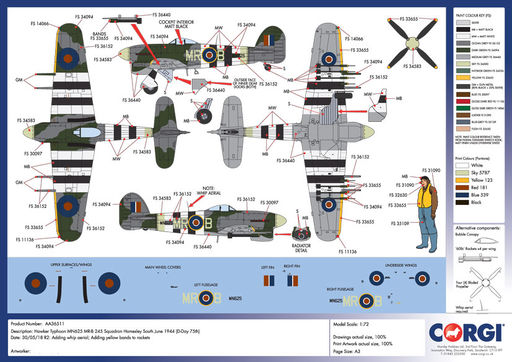 Corgi AA36512 1:72 Royal Air Force Hawker Typhoon MN625 | MADb