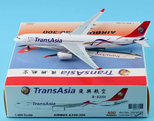 Aviation400 AV4028 1:400 TransAsia Airways Airbus A330-300 B-22101 | MADb