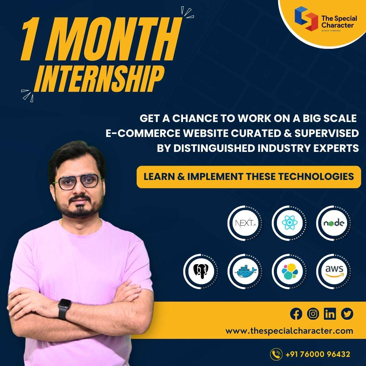 1 Month Internship Program | The Special Character