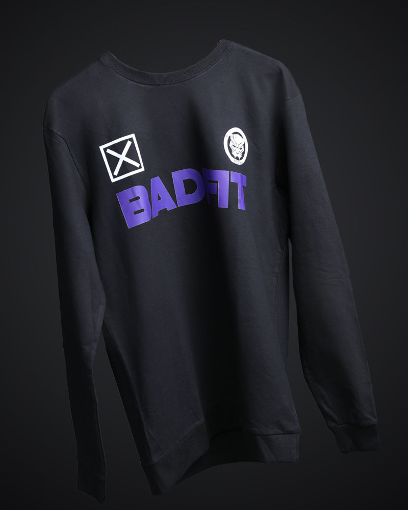 Buy BADFIT X BLACK PANTHER Printed BLACK Classic Sweatshirt online at ...