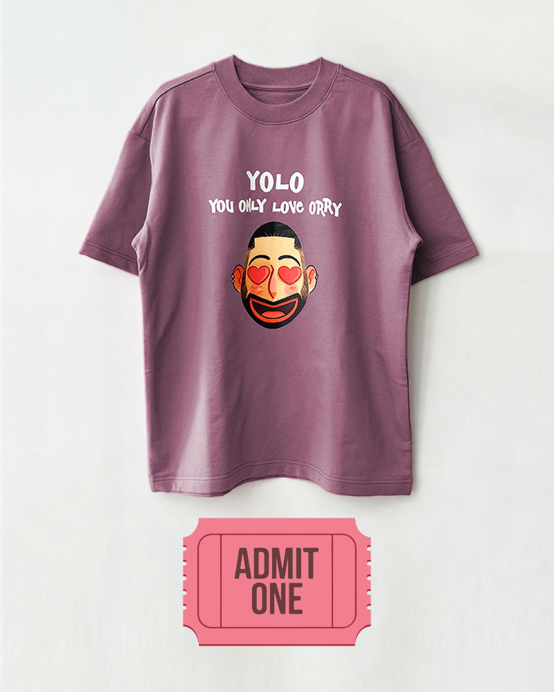 YOLO Light Purple Oversized Tshirt - Orryshops | MerchGarage