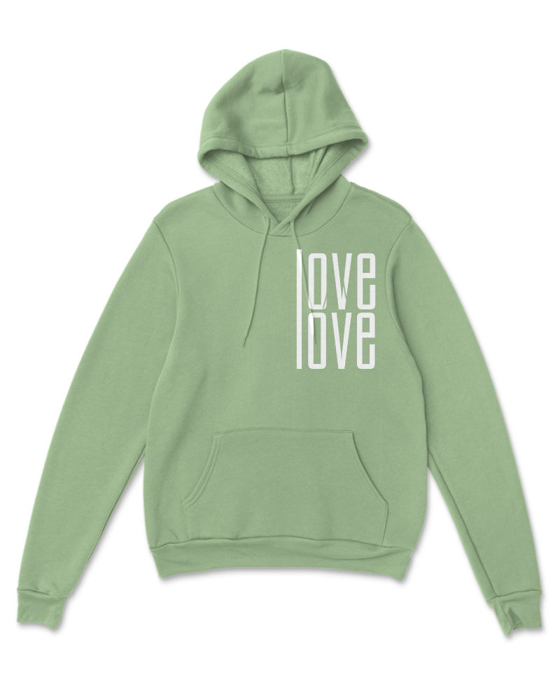 Buy Love Love Printed Nile Green Hoodies online at Mostlysane | Merch ...