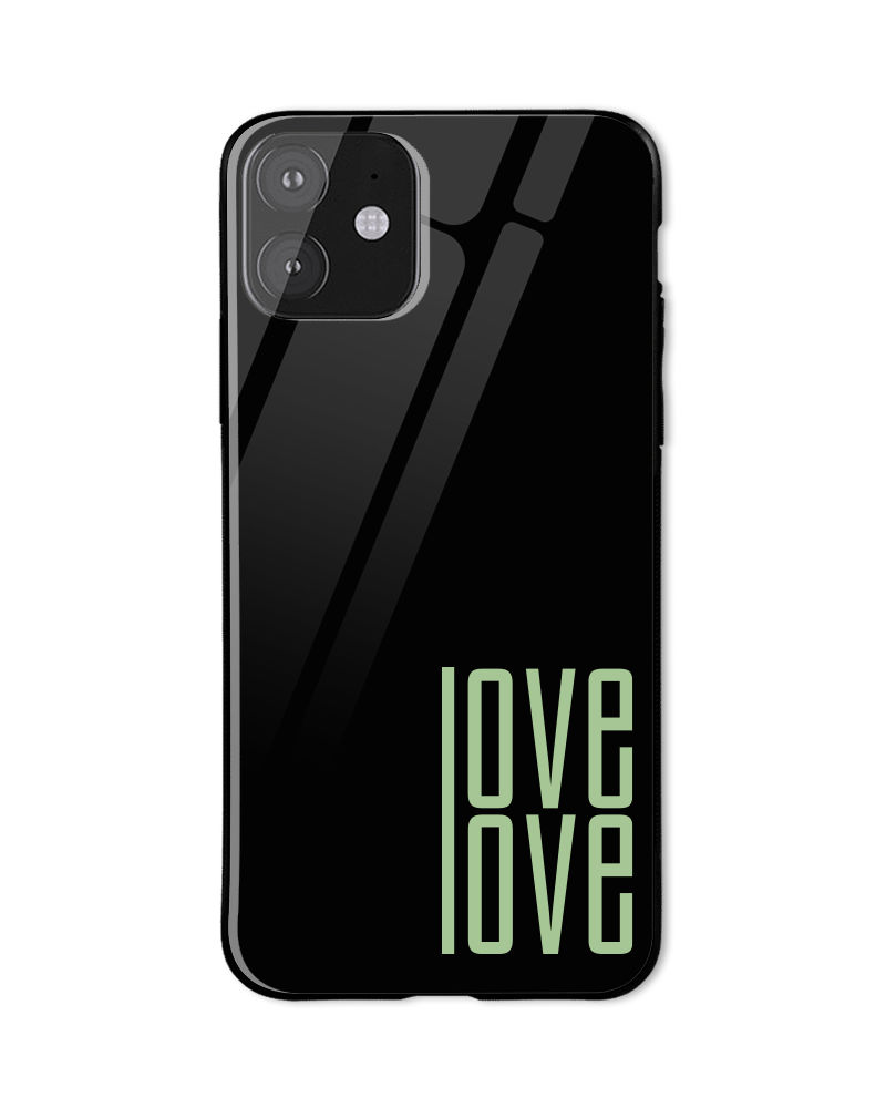 Buy Love Love Glass Black Mobile Cover - Mostlysane | Merch Garage