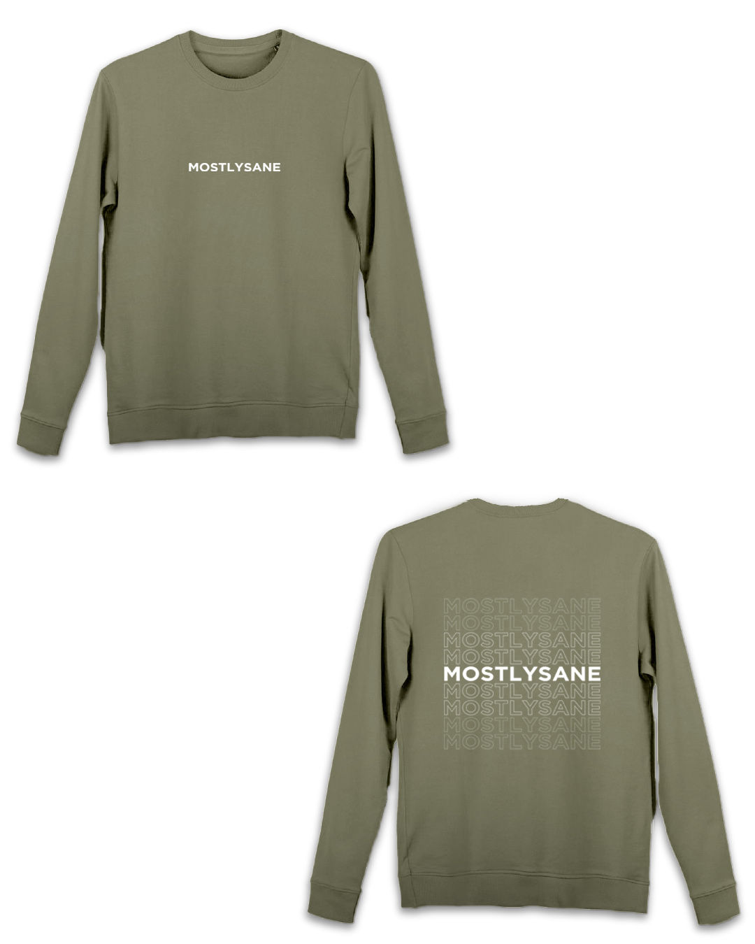 Buy Mostlysane Printed Olive Green Sweatshirt online at Mostlysane ...