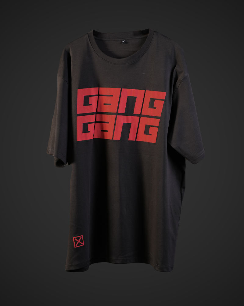 BLACK & RED GANG GANG T-SHIRT | Badfit Clothing